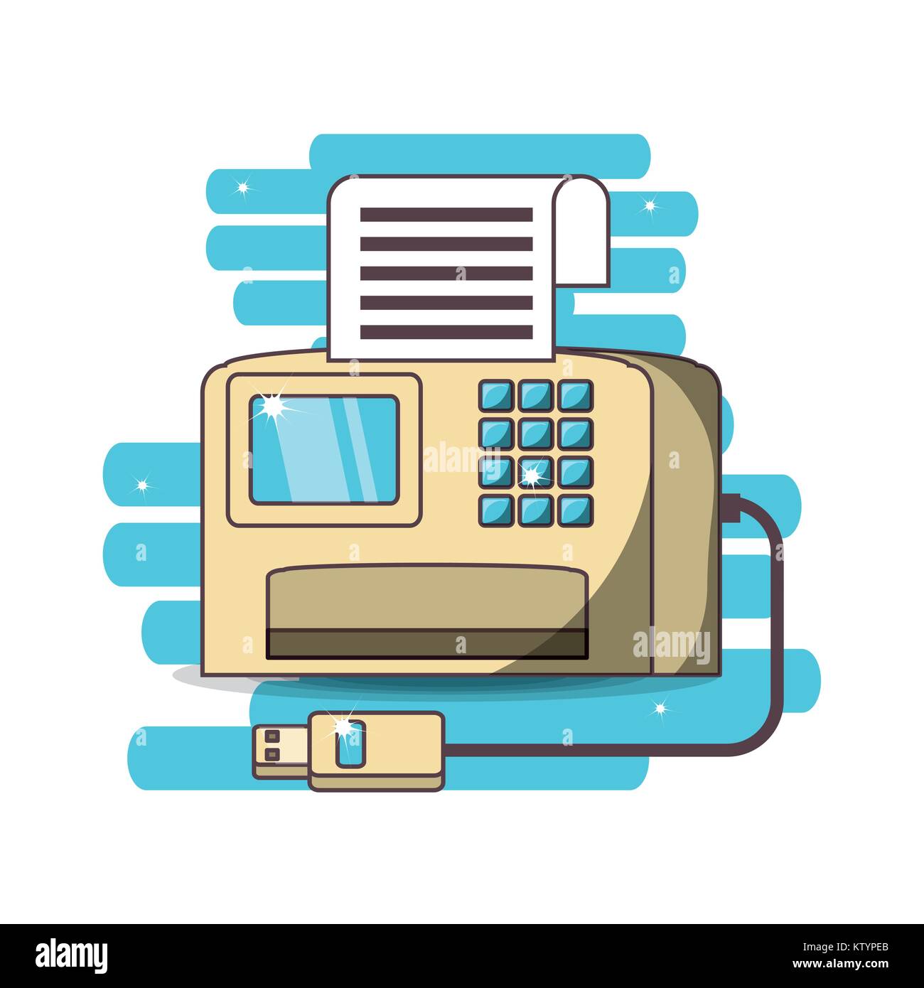 realistic printer cartoon Stock Vector Image & Art - Alamy