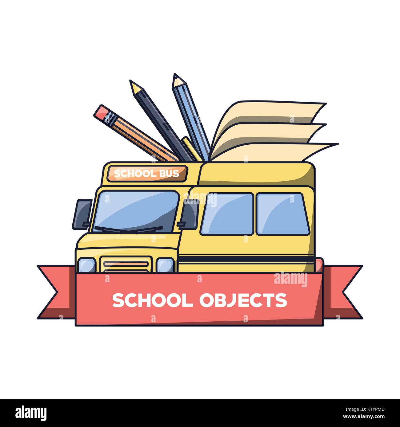 yellow school bus Stock Vector Image & Art - Alamy