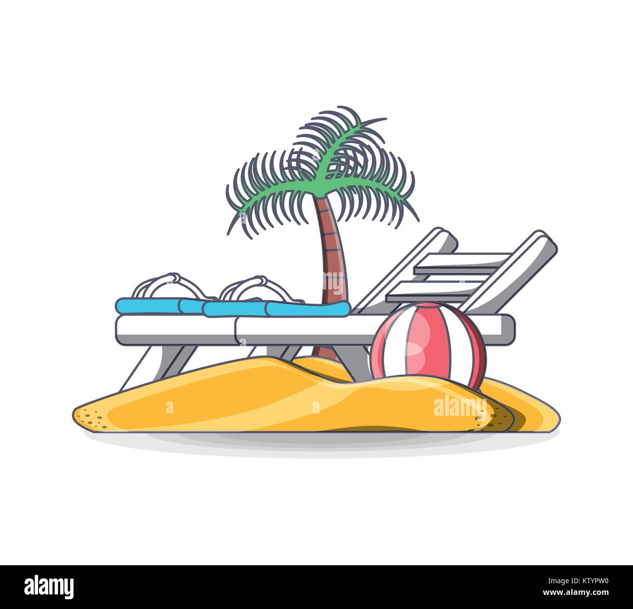 Beach Chair Summer Holiday Vacation Stock Vector Image And Art Alamy