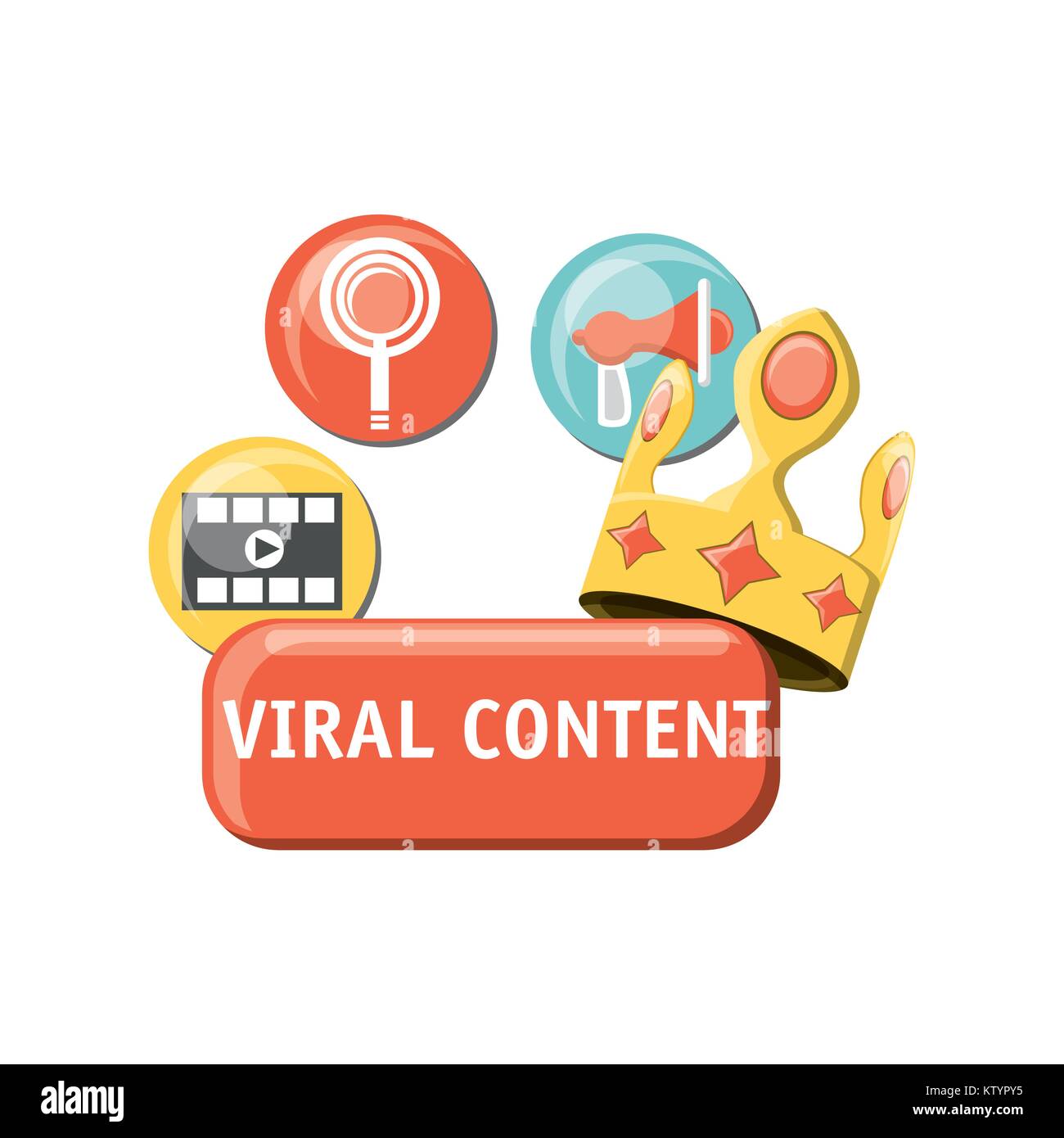 viral content design Stock Vector Image & Art - Alamy