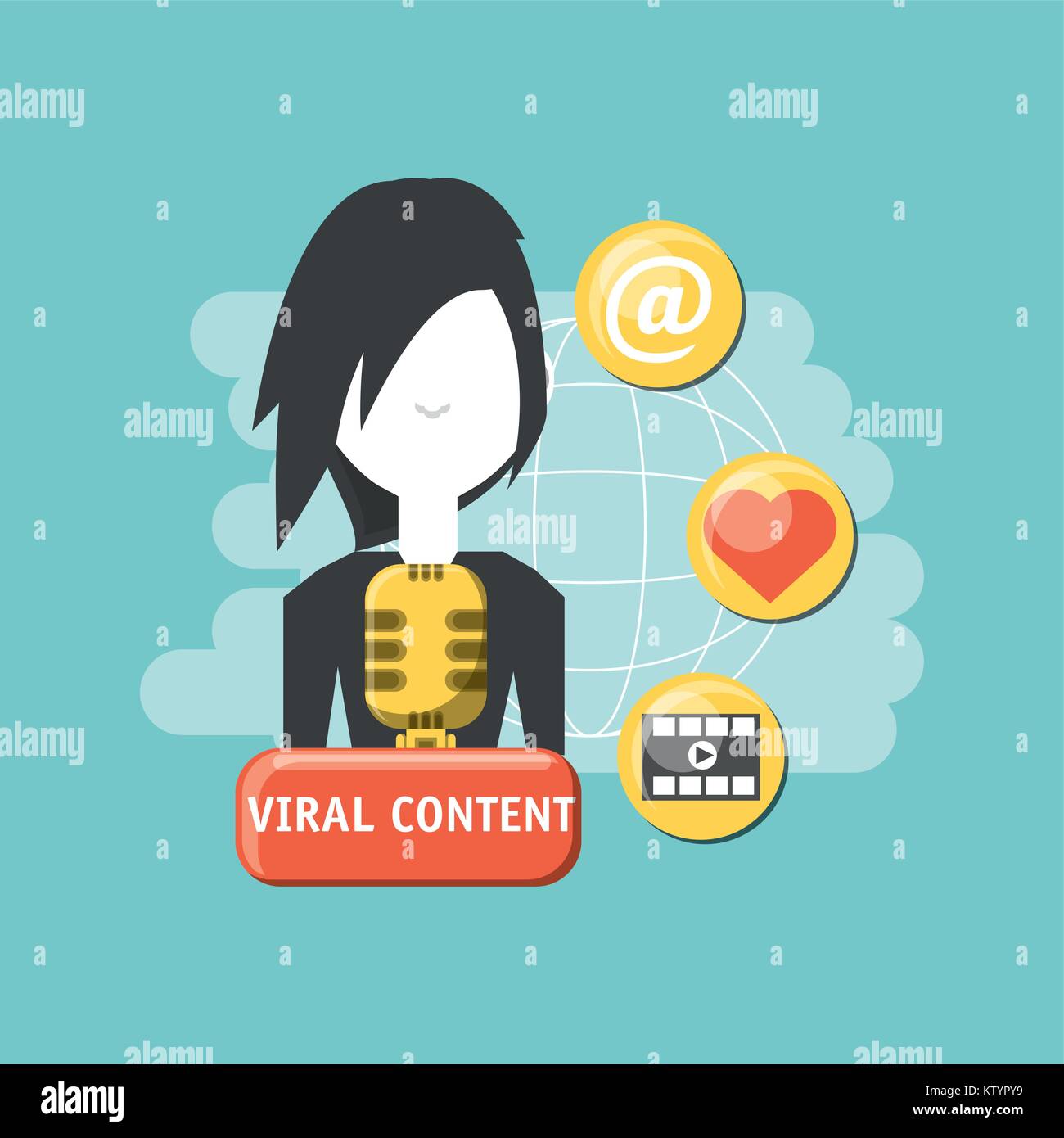 viral content design Stock Vector Image & Art - Alamy