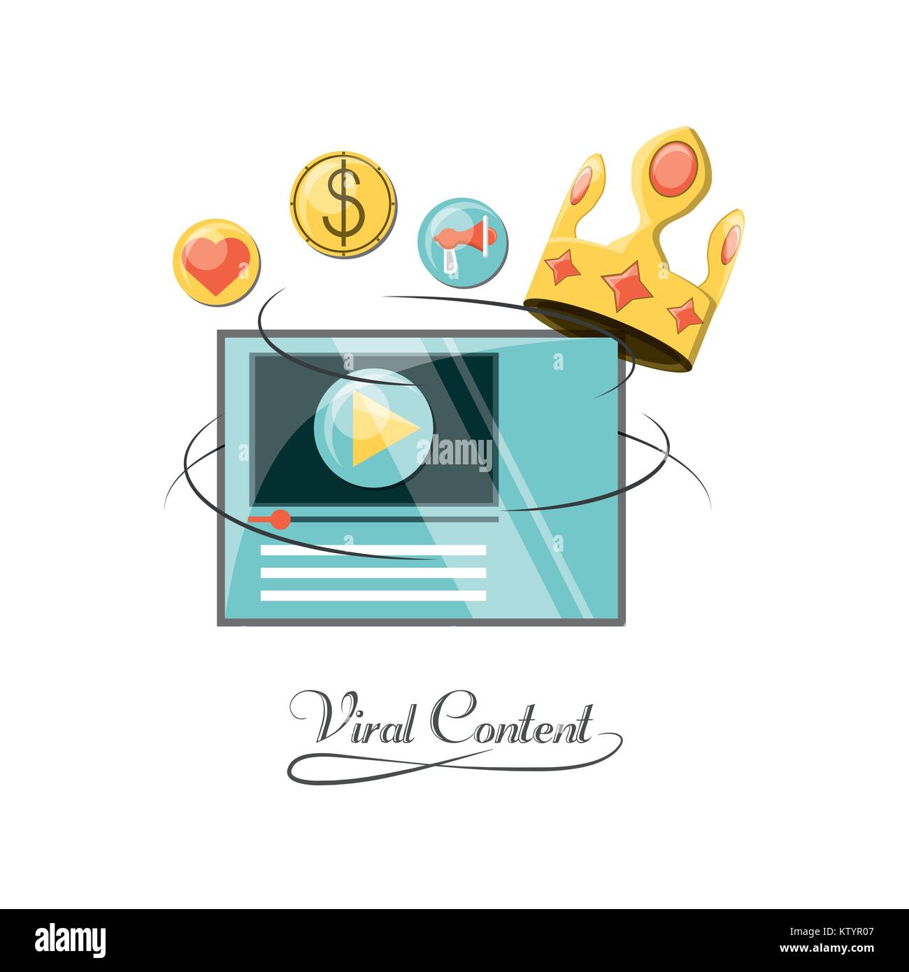 viral content design Stock Vector Image & Art - Alamy