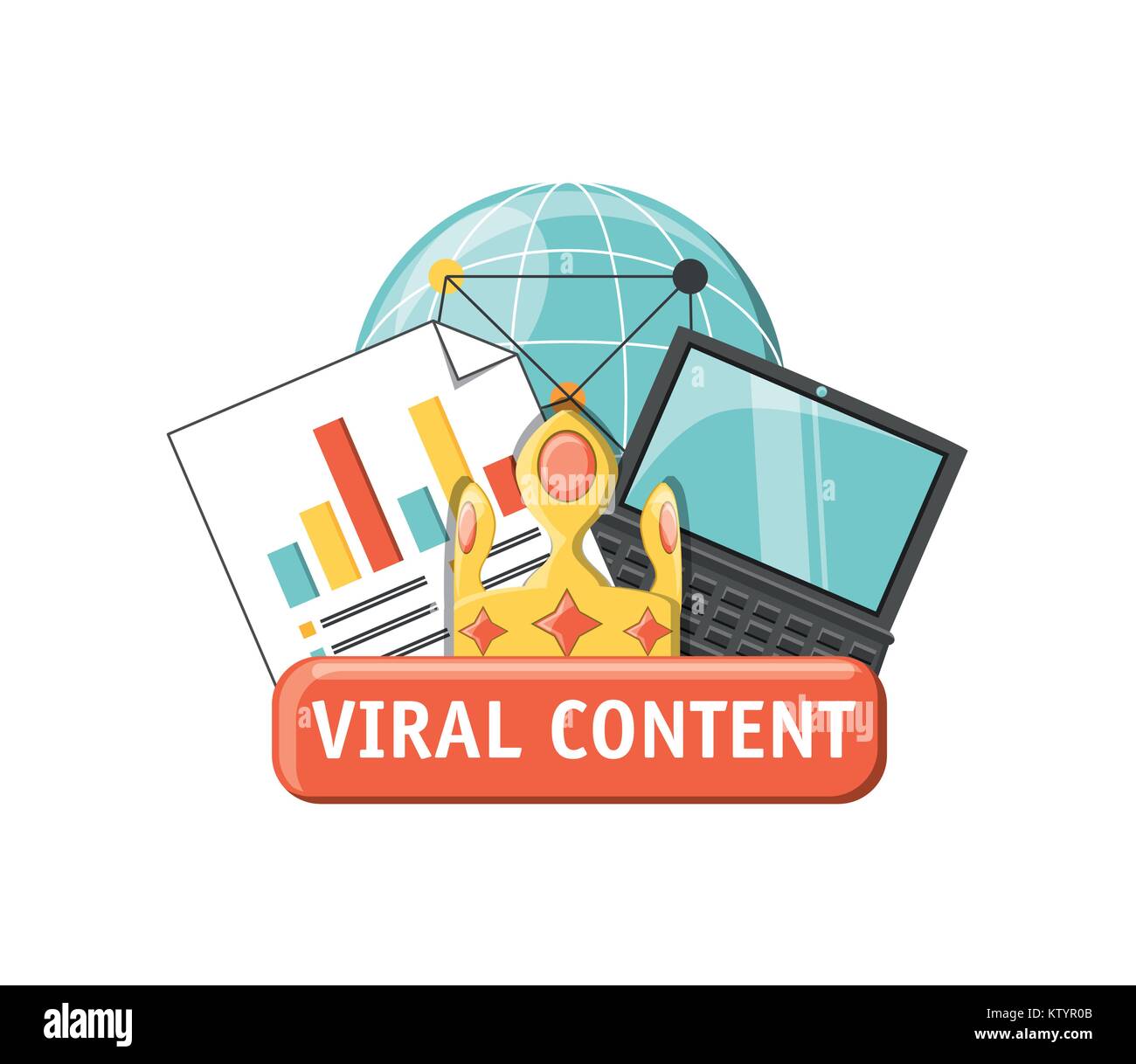viral content design Stock Vector Image & Art - Alamy