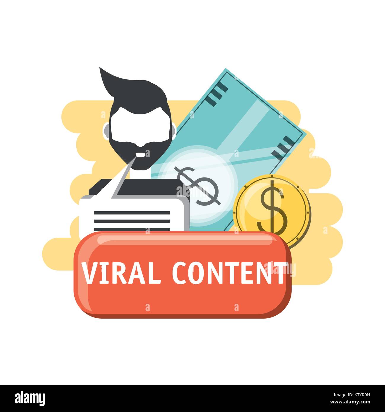 viral content design Stock Vector Image & Art - Alamy