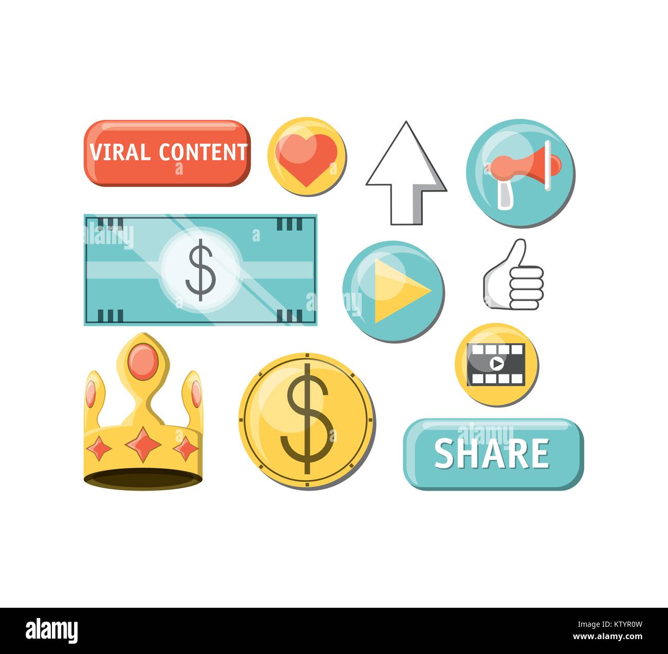 viral content design Stock Vector Image & Art - Alamy