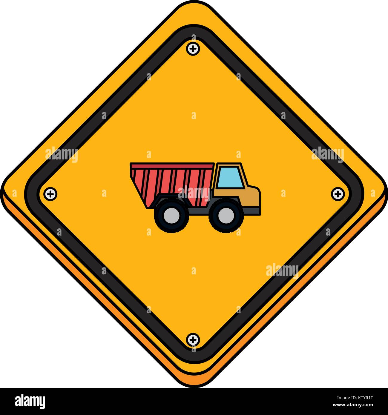 traffic signal with dump truck Stock Vector Image & Art - Alamy