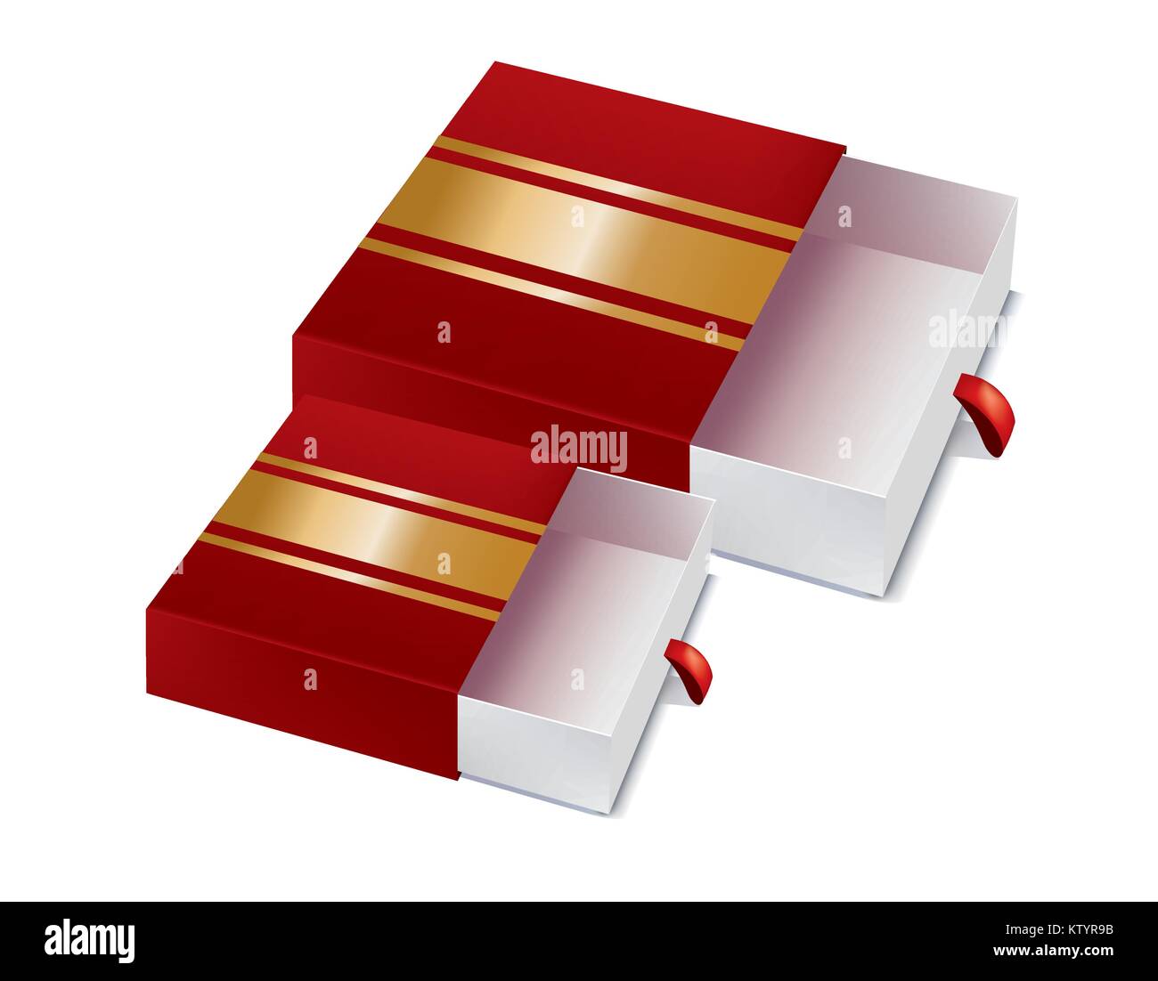 Beautiful boxes with pattern on white background Stock Vector Image ...