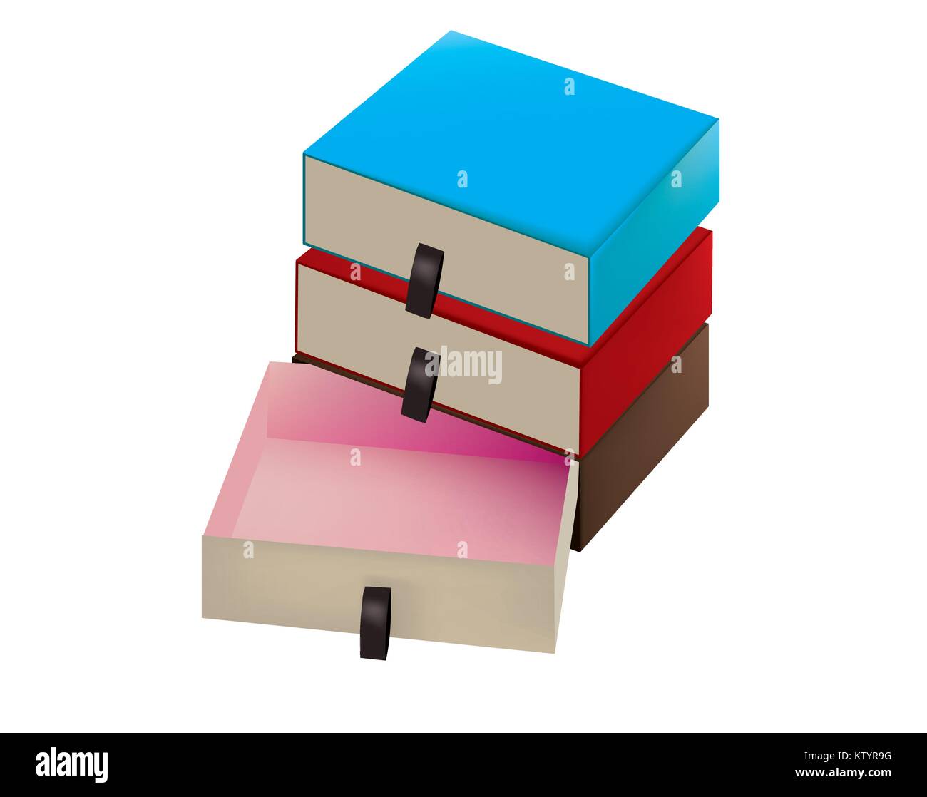 Packaging boxes with different sizes on white background Stock Vector ...