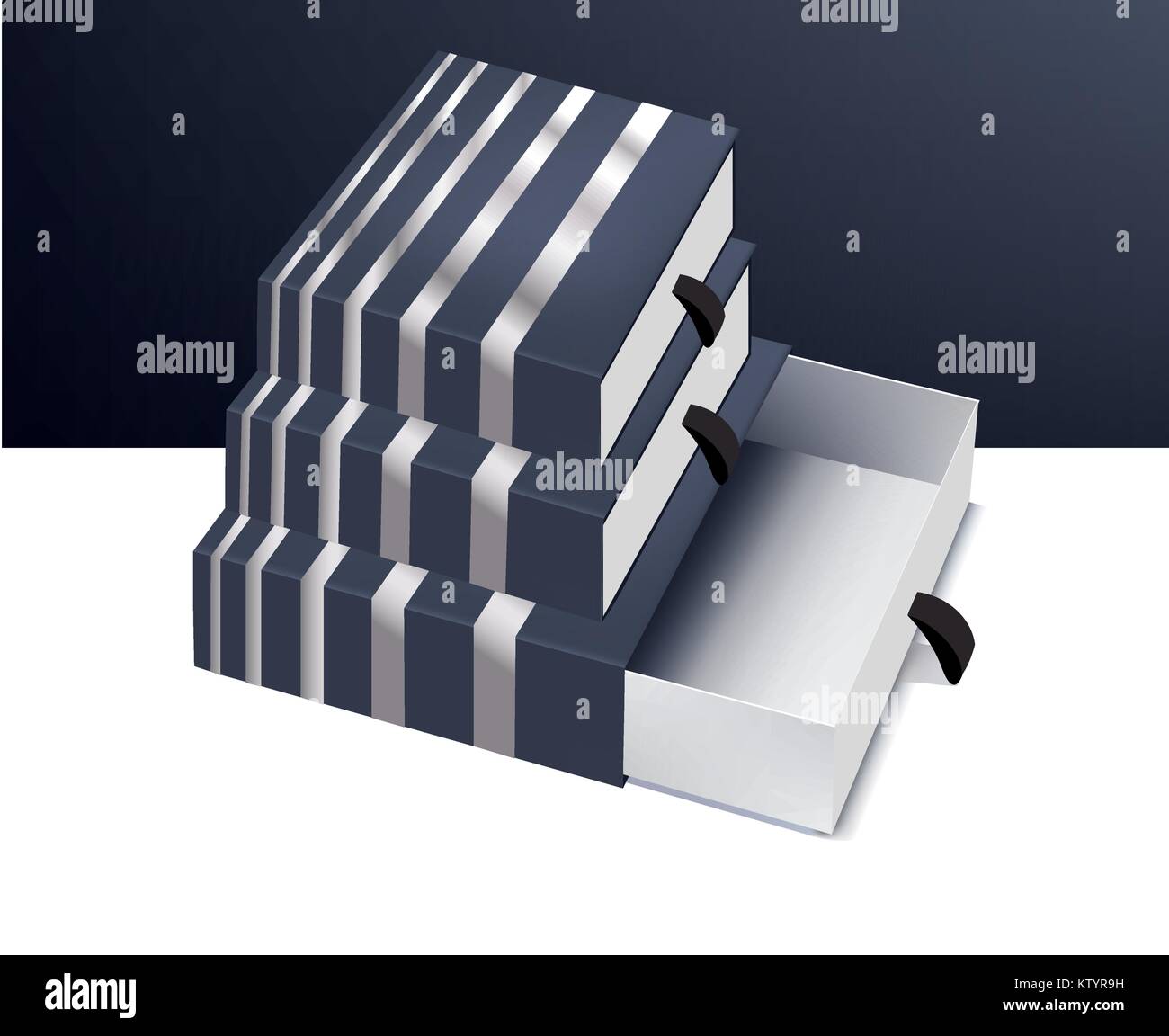 Beautiful boxes with pattern on white background Stock Vector Image ...