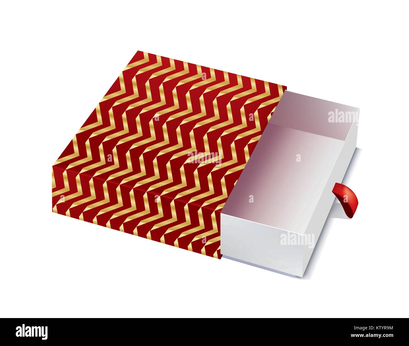 Beautiful boxes with pattern on white background Stock Vector Image ...