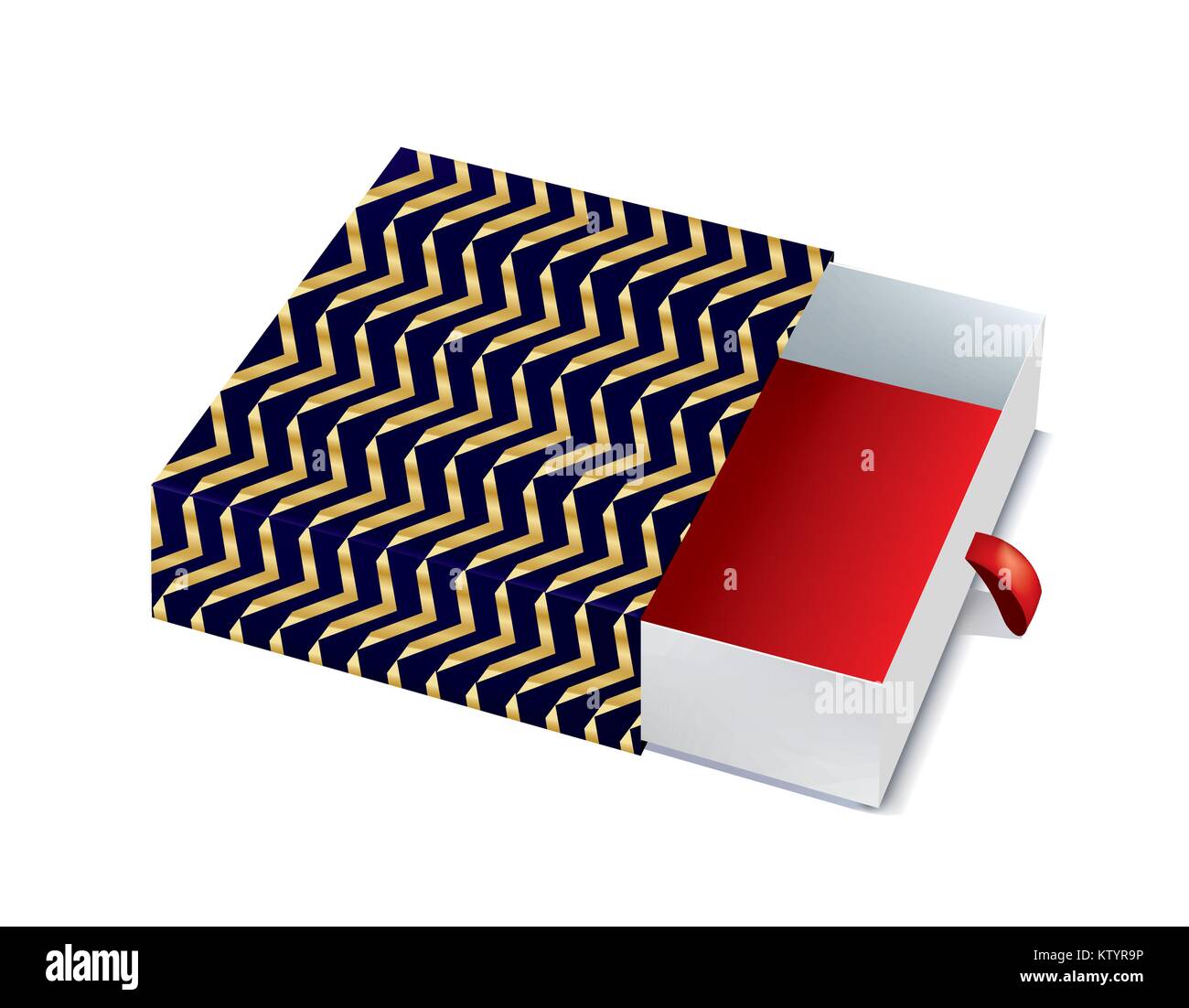 Beautiful boxes with pattern on white background Stock Vector Image ...