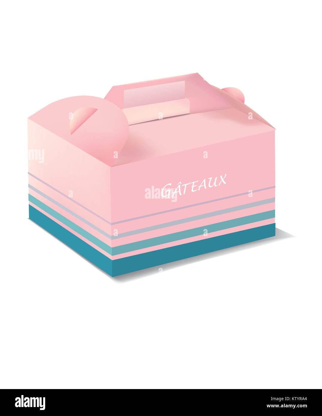 Pink christmas cake Stock Vector Images - Alamy