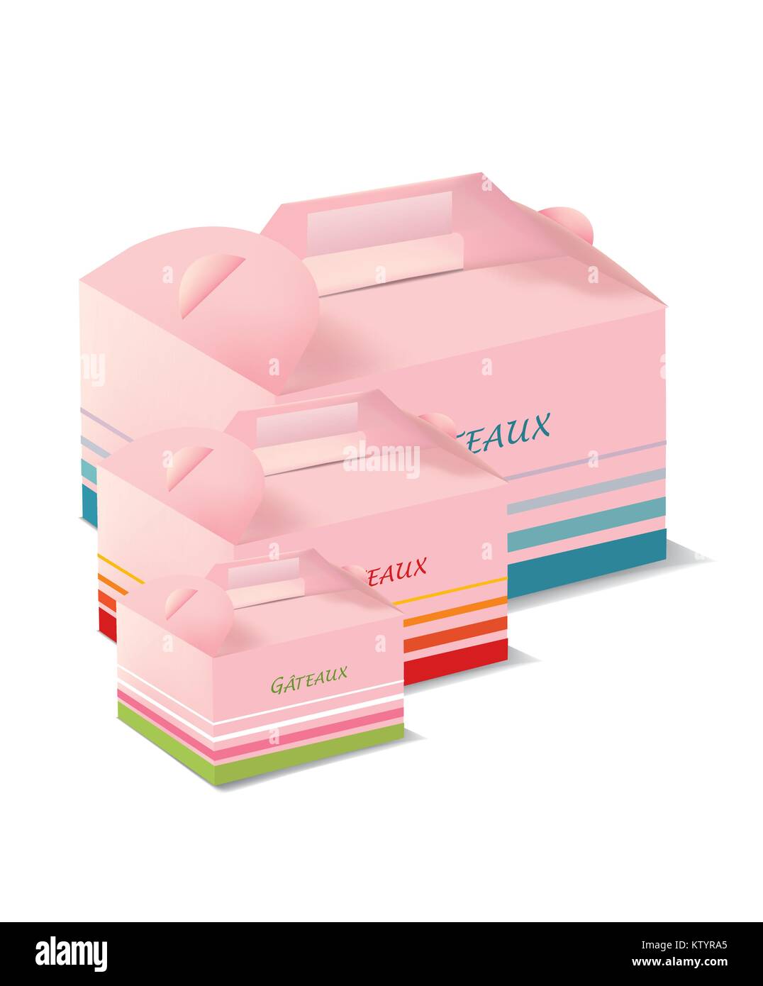 Pink christmas cake Stock Vector Images - Alamy