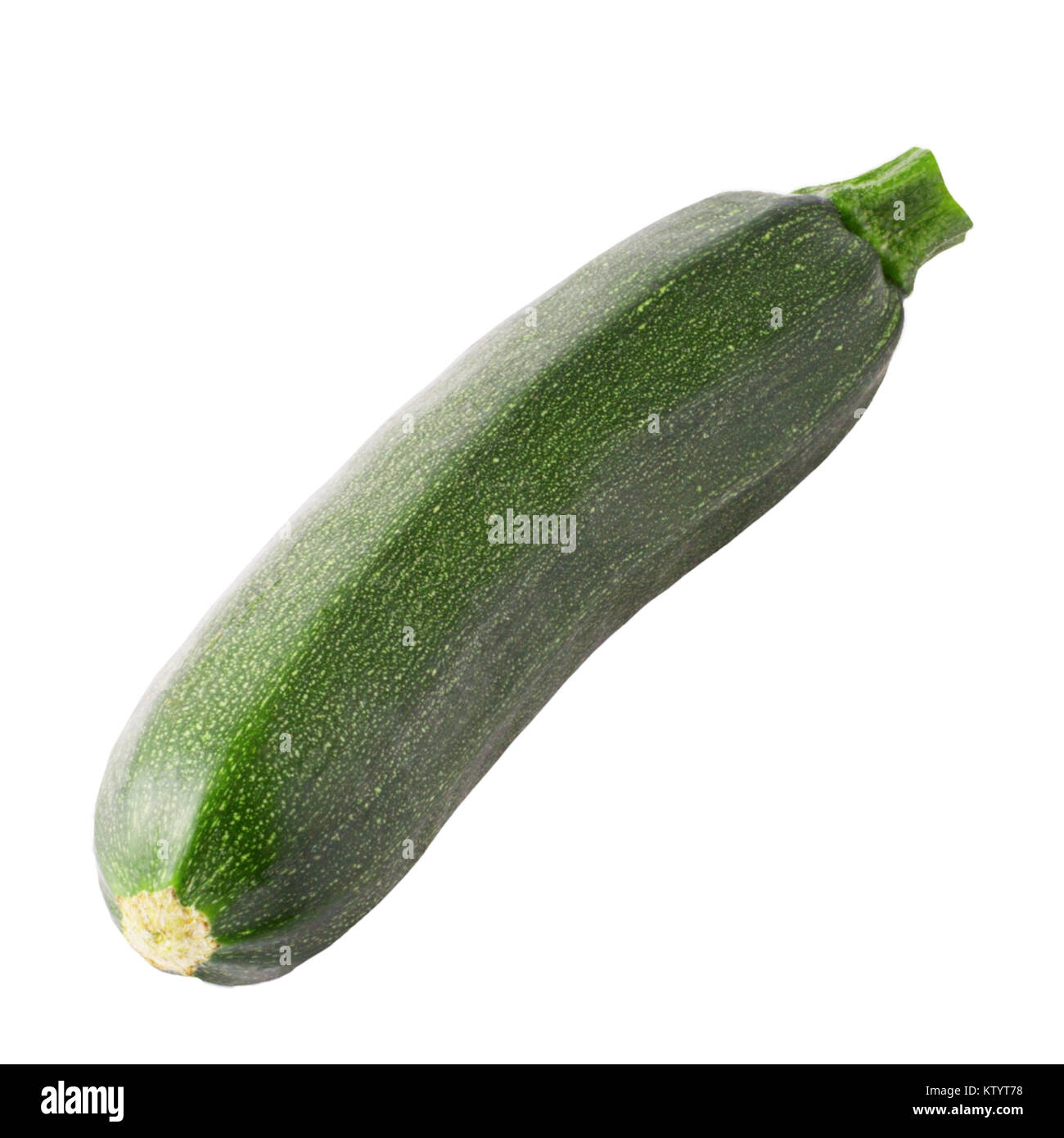 Isolated zucchini. One whole zucchini isolated on white background with ...