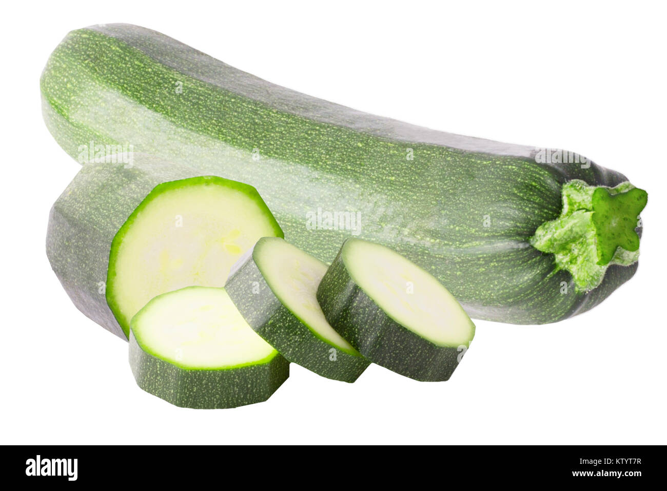 Isolated zucchini. Two zucchini isolated on white background with ...