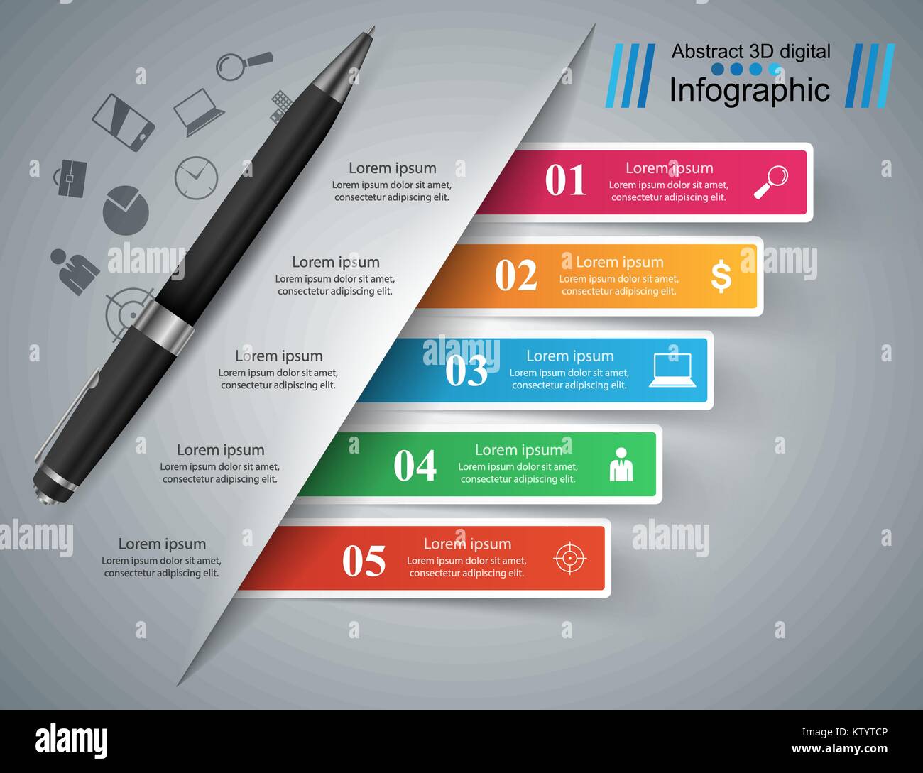 Pen, education icon. Business infographic Stock Vector Image & Art - Alamy