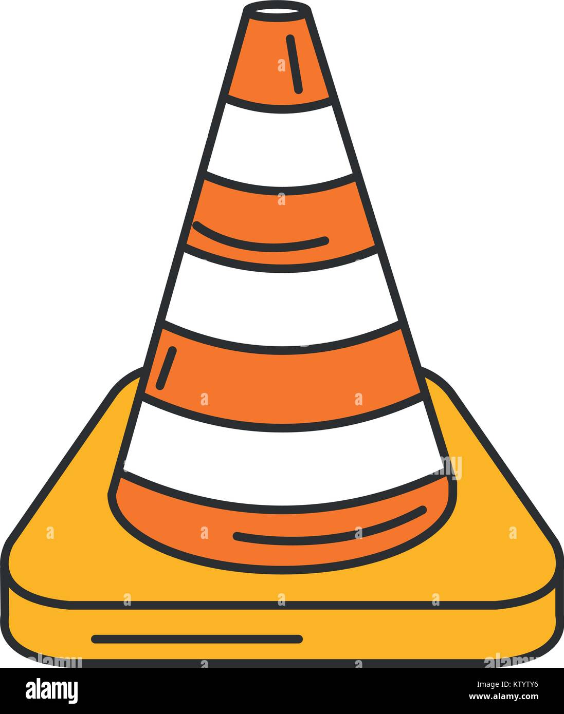 construction cone isolated icon vector illustration design Stock Vector ...