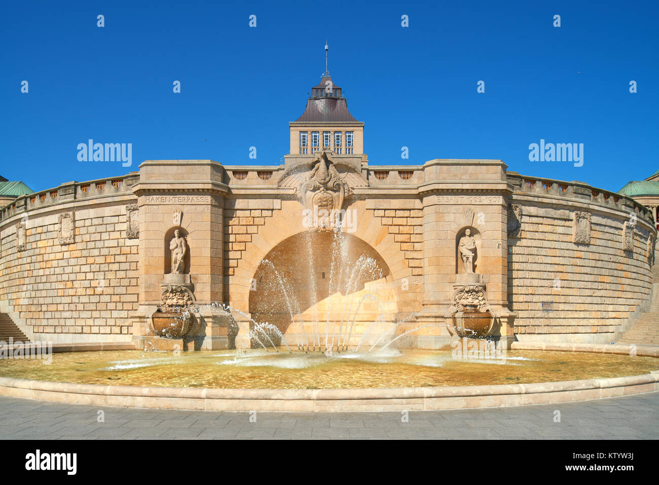 Haken Terraces at Chrobry Embankment in Szczecin, town in Poland Stock ...