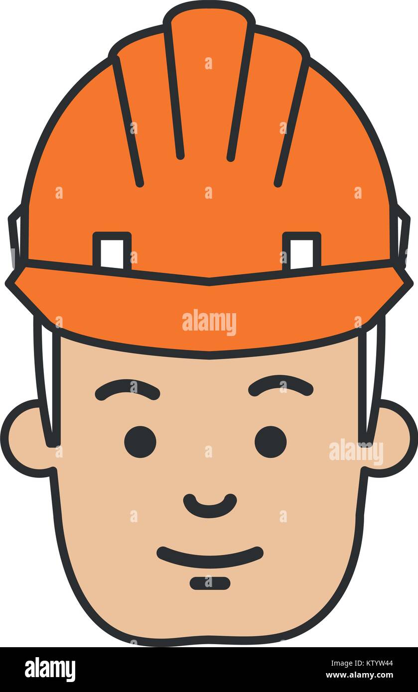 construction worker with helmet vector illustration design Stock Vector ...
