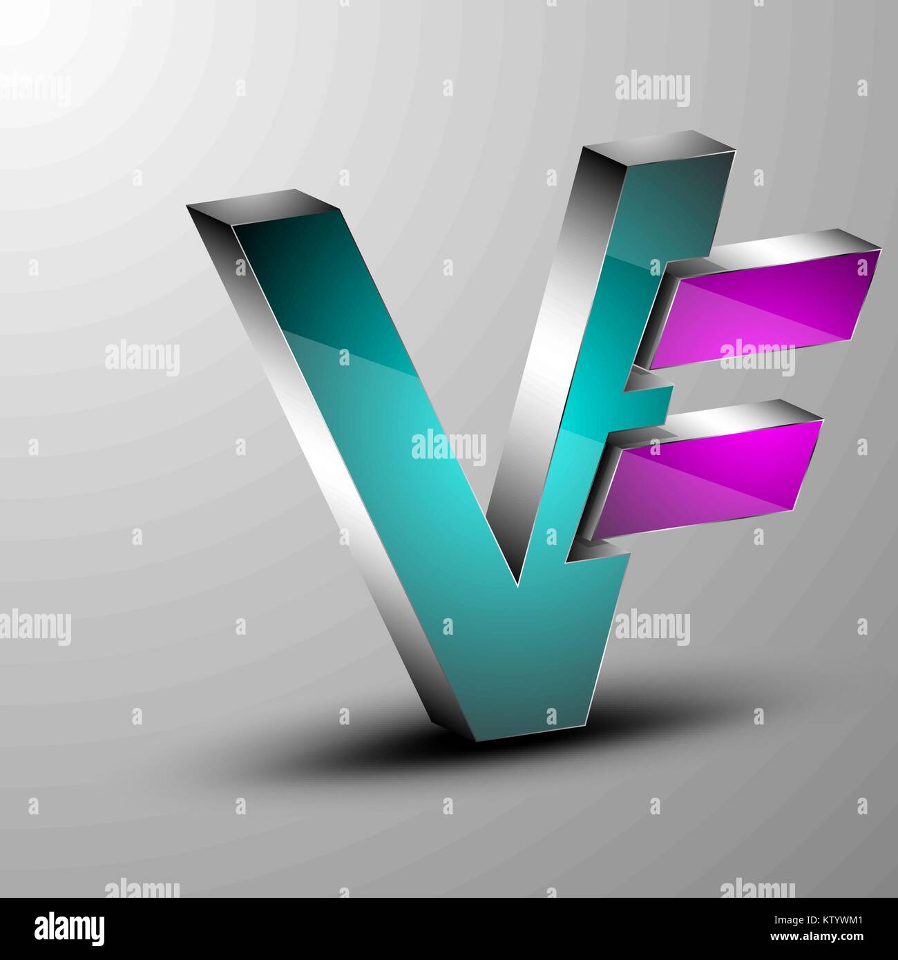 The vector 3d letter Stock Vector Image & Art - Alamy