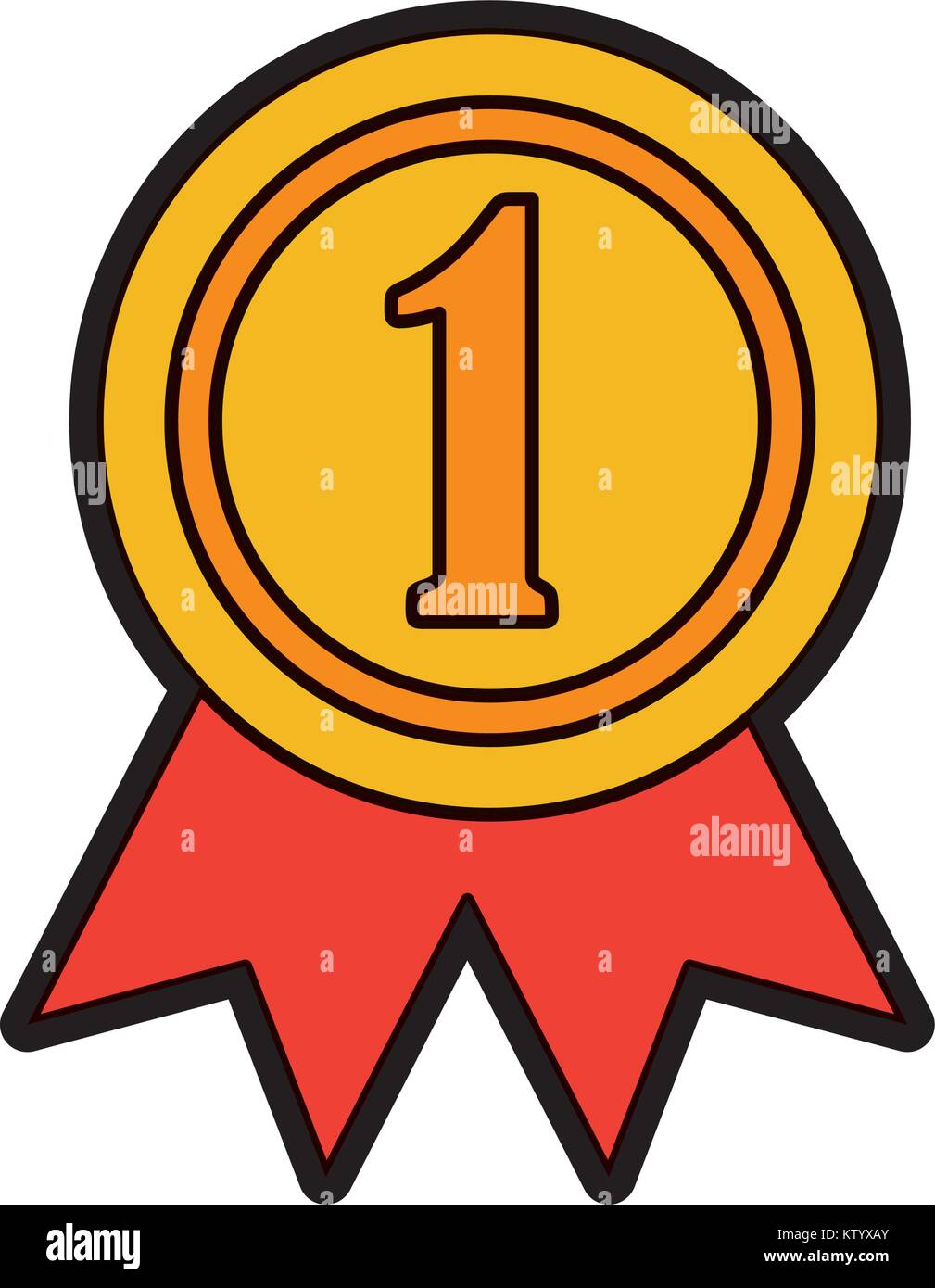 ribbon award first place icon image Stock Vector Image & Art - Alamy