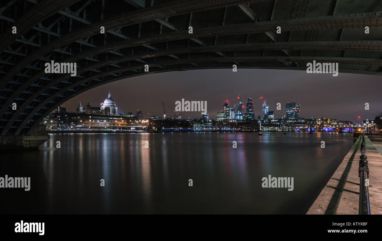 London city view from under Blackfriars Bridge Stock Photo - Alamy