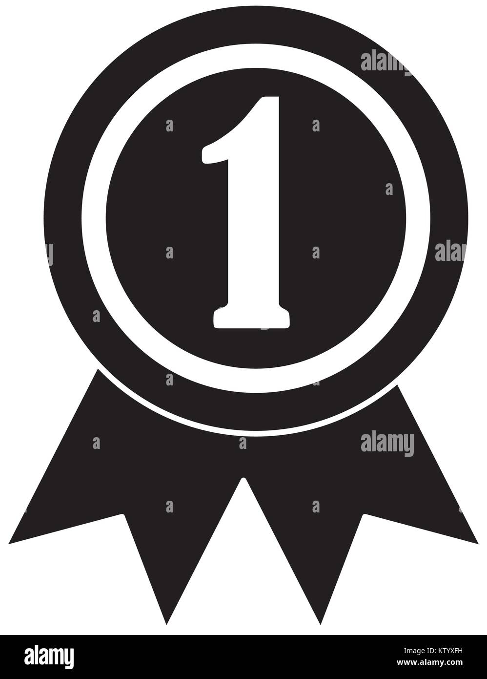 ribbon award first place icon image Stock Vector Image & Art - Alamy