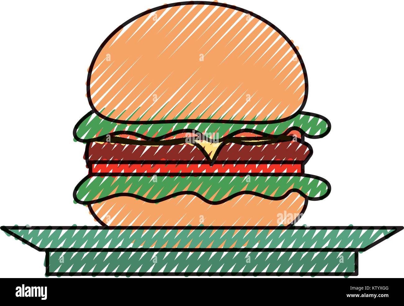 Bacon salad on plate Stock Vector Images - Alamy