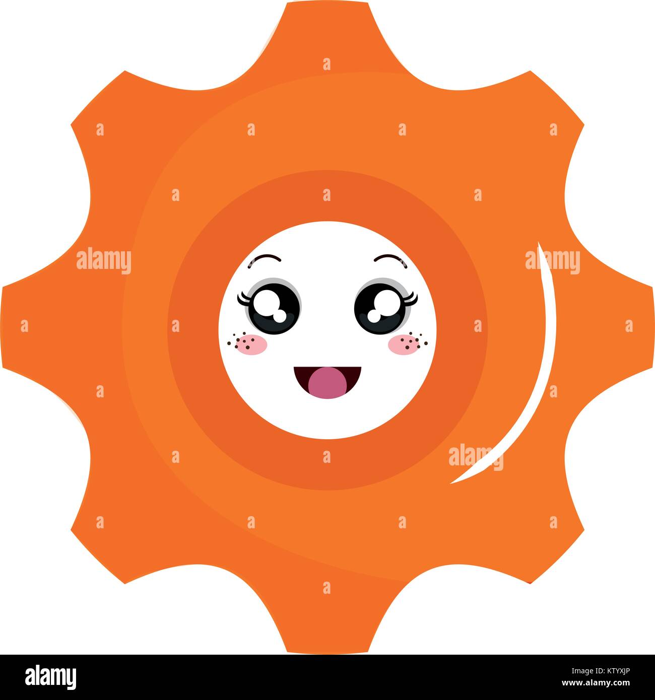 gear machine kawaii character vector illustration design Stock Vector ...