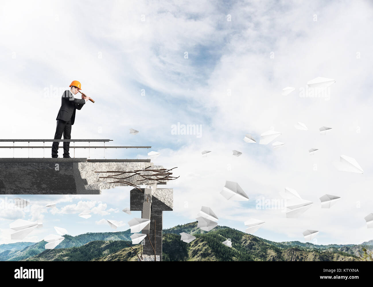 Looking up for new ways of problems solution Stock Photo - Alamy