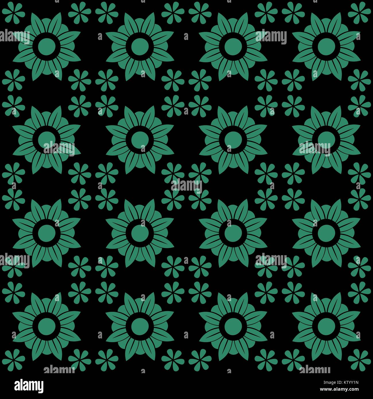 Antique seamless green background round flower Stock Vector Image & Art ...