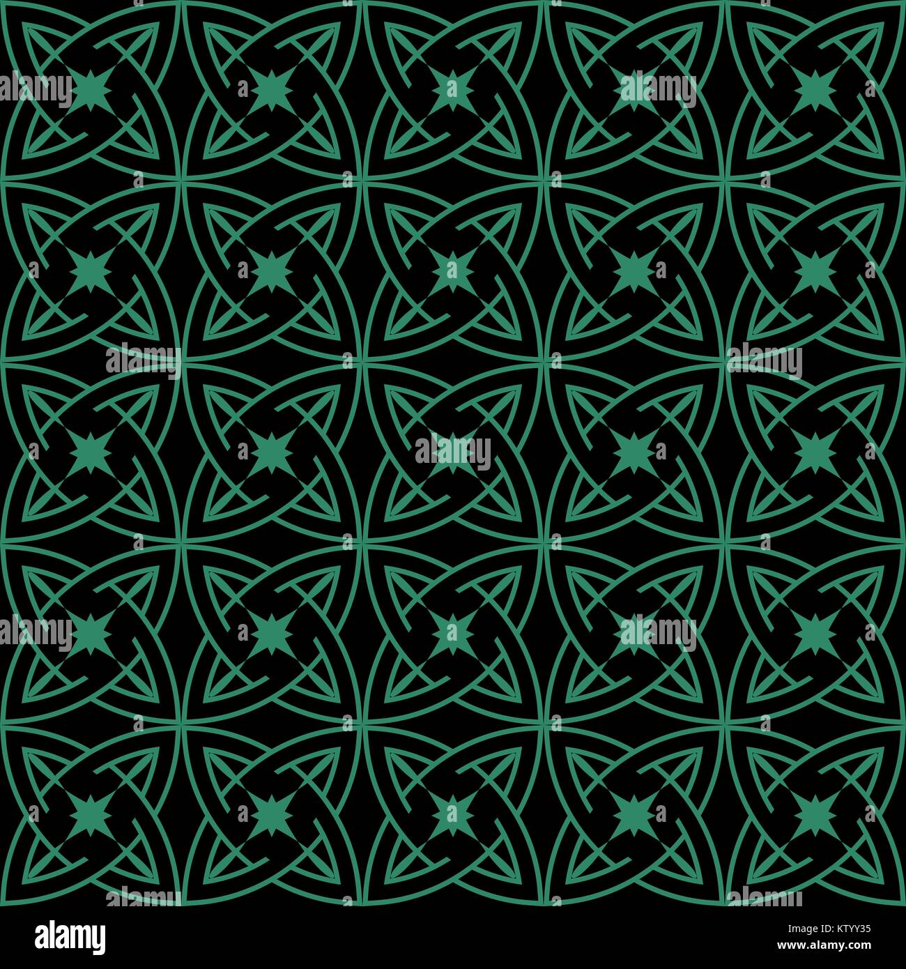 Antique seamless green background round cross geometry line Stock ...