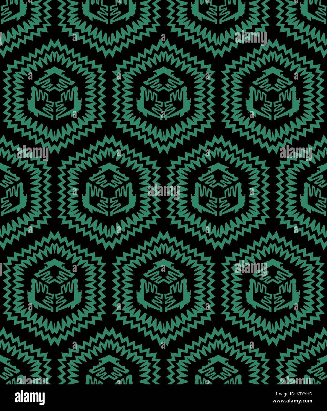Antique seamless green background sawtooth polygon geometry Stock ...