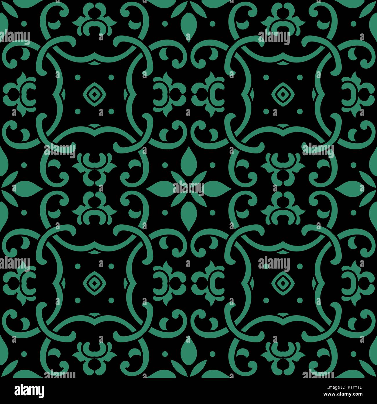 Antique seamless background curve cross chain flower oriental chintz ...