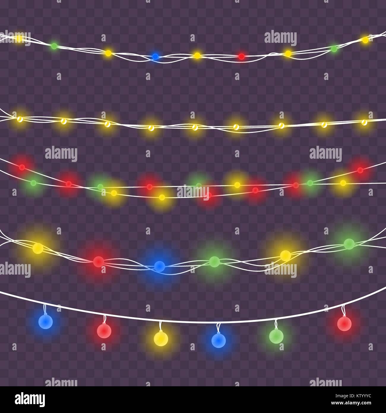 Garland christmas glowing lights Stock Vector Images - Alamy