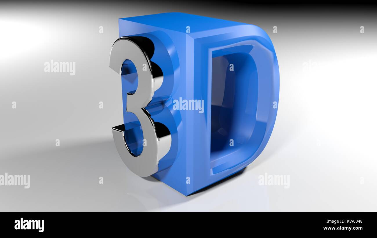 3D blue icon - 3D rendering Stock Photo - Alamy