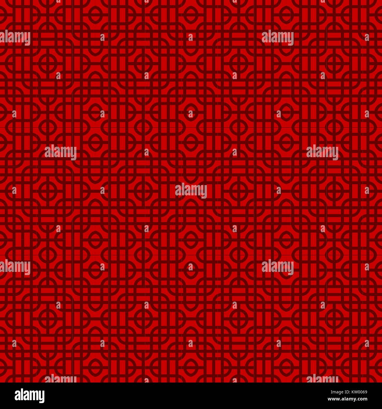 Seamless Chinese style cross geometry round pattern background Stock ...