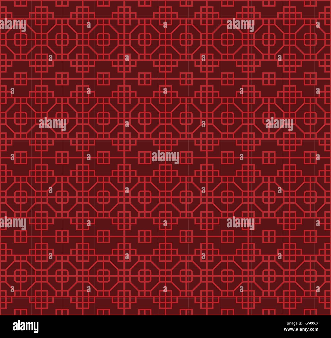 Seamless Chinese style lattice square octagon geometry pattern ...