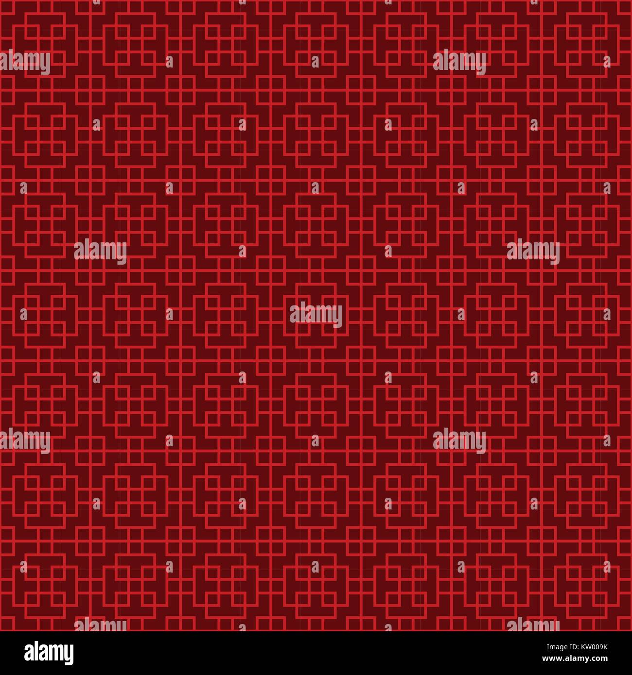Seamless Chinese cross square line geometry window tracery pattern ...