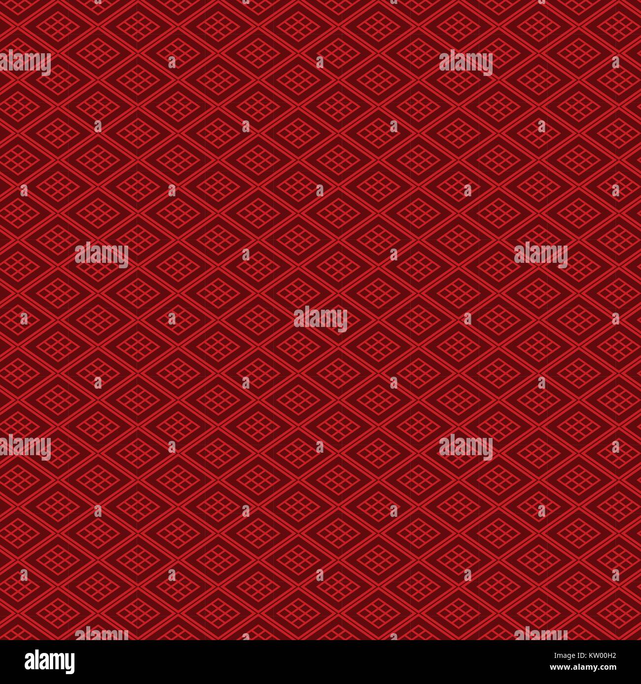 Seamless red Chinese style diamond check geometry pattern background ...