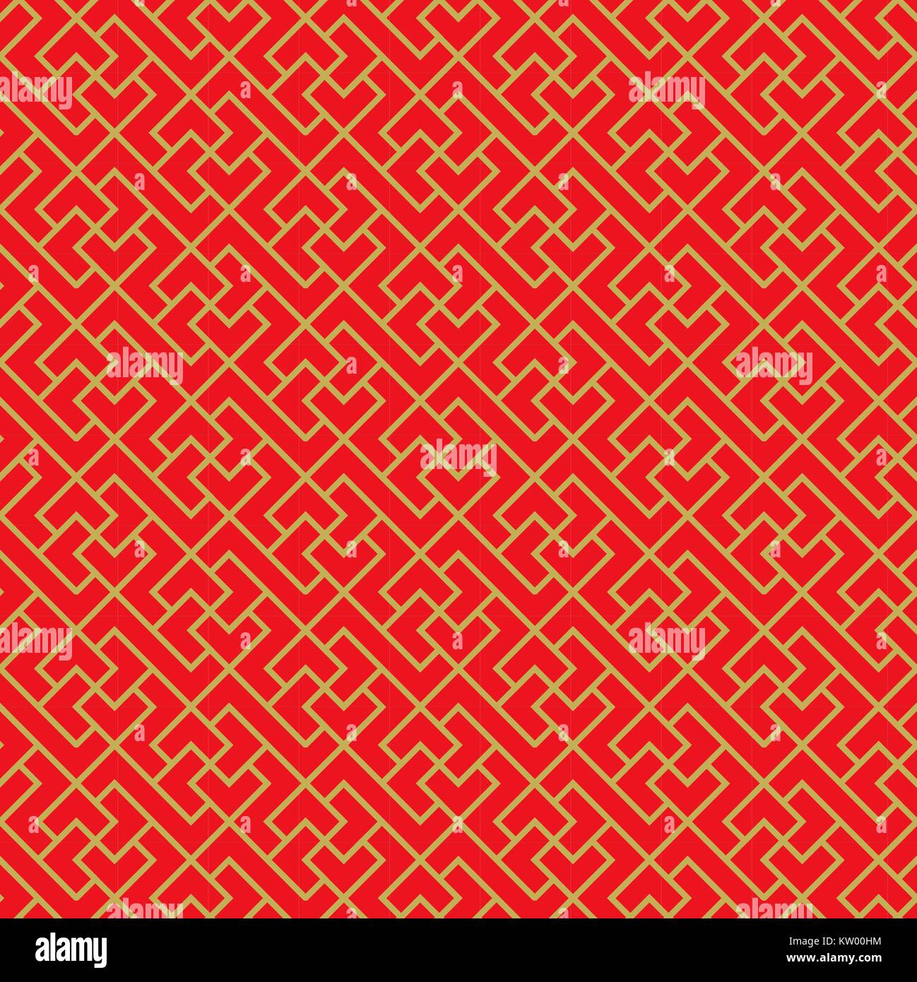 Golden Chinese style geometry line pattern background Stock Vector ...