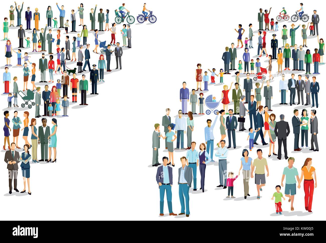 People groups directions, Illustration Stock Vector Image & Art - Alamy