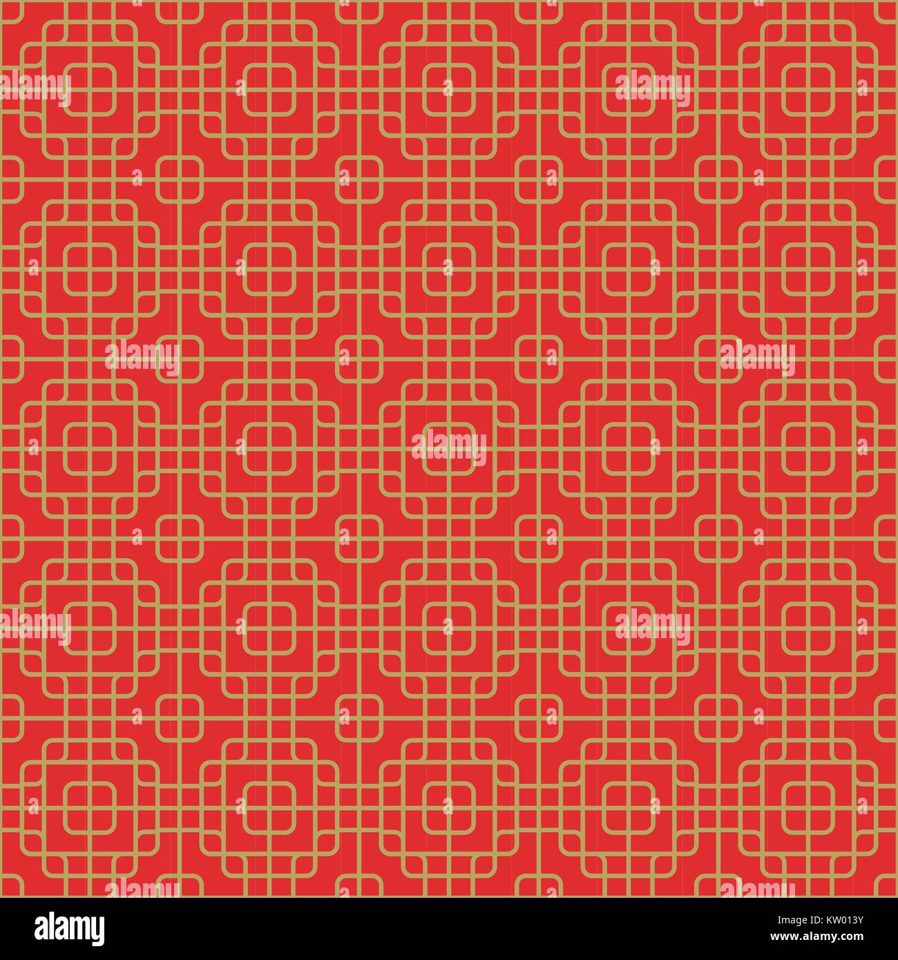 Seamless Chinese window tracery round corner square cross line pattern ...