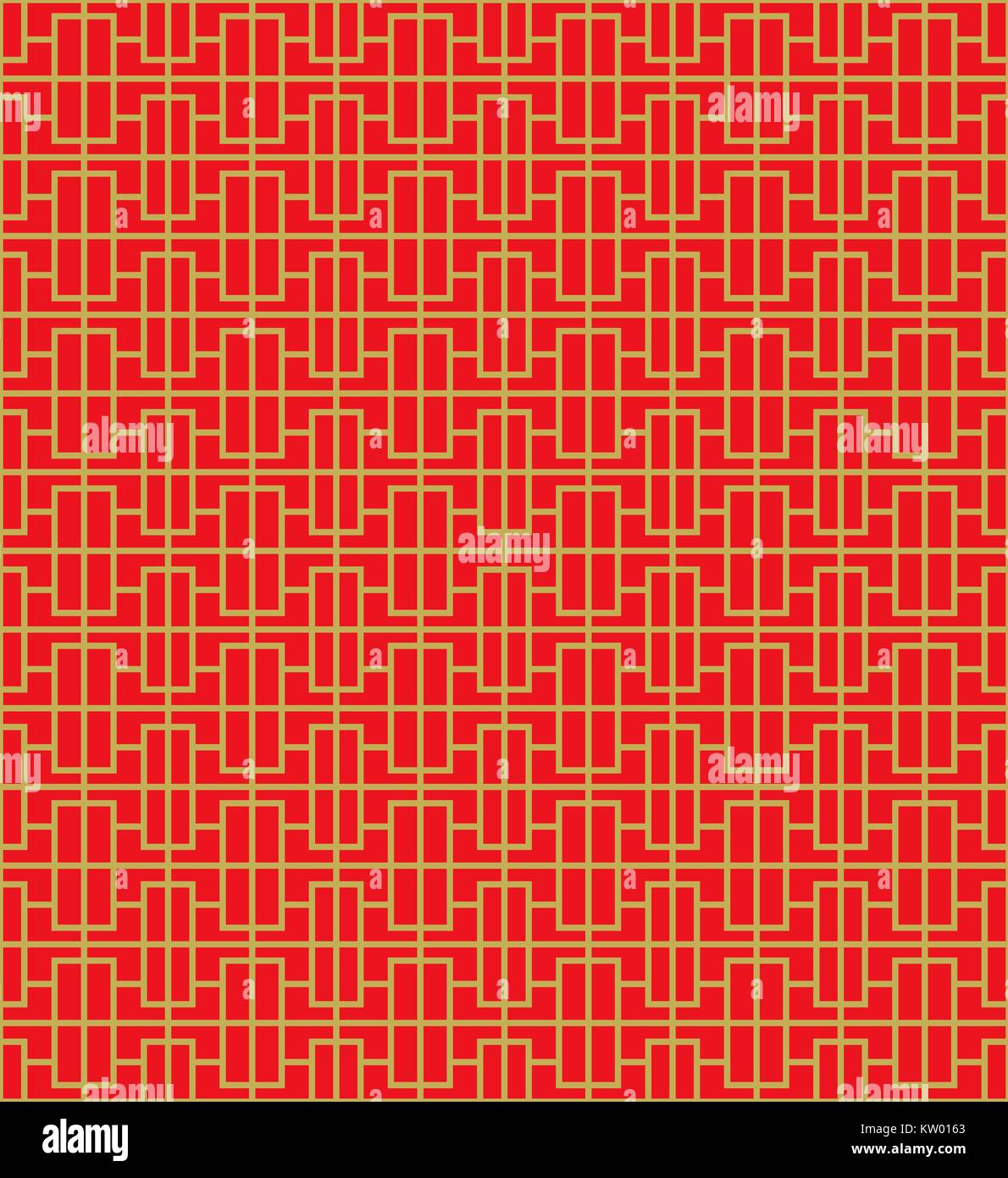 Golden seamless Chinese window tracery square line pattern background ...