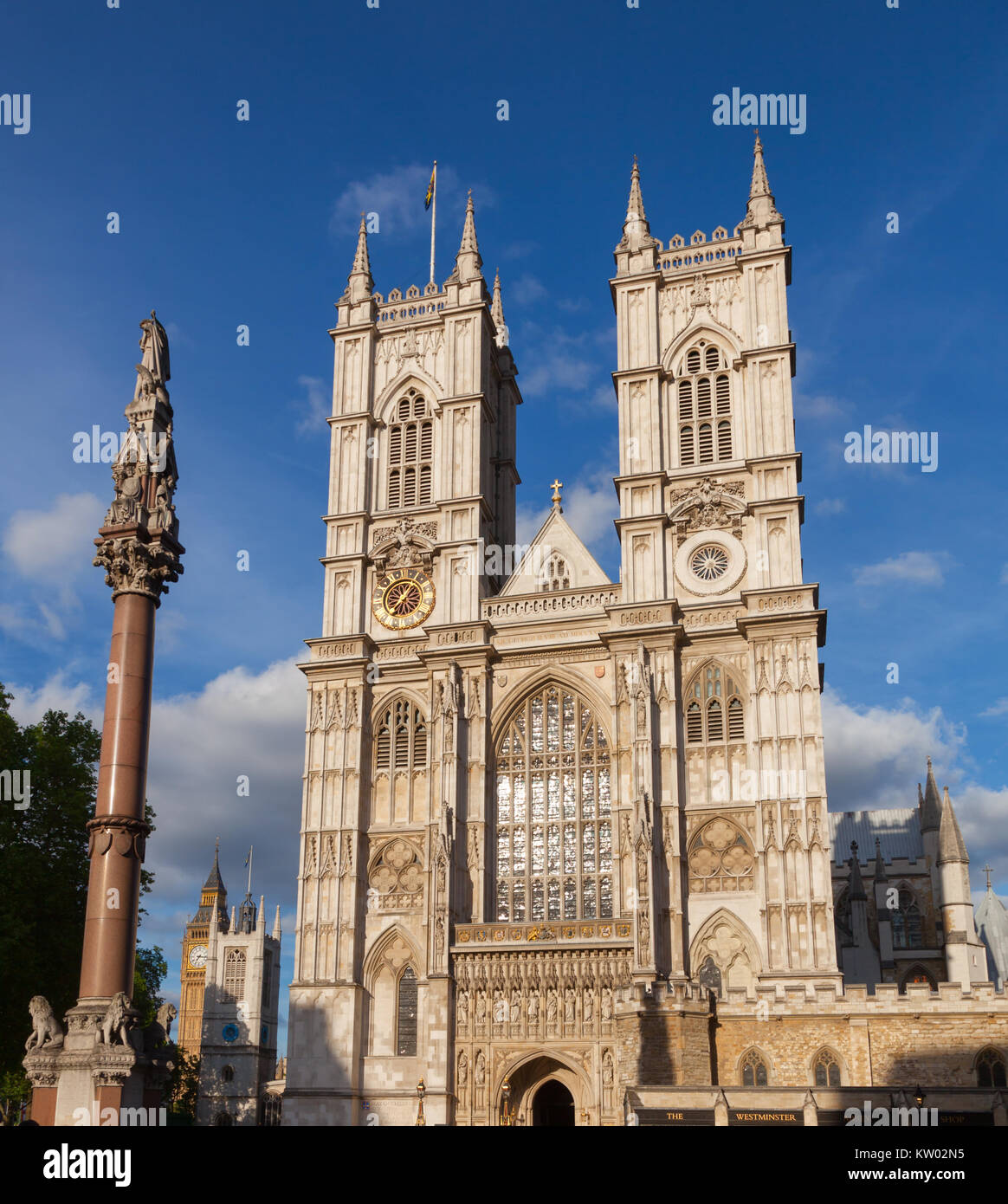 Western facade of Westminster Abbey with Westminster Column, City of ...