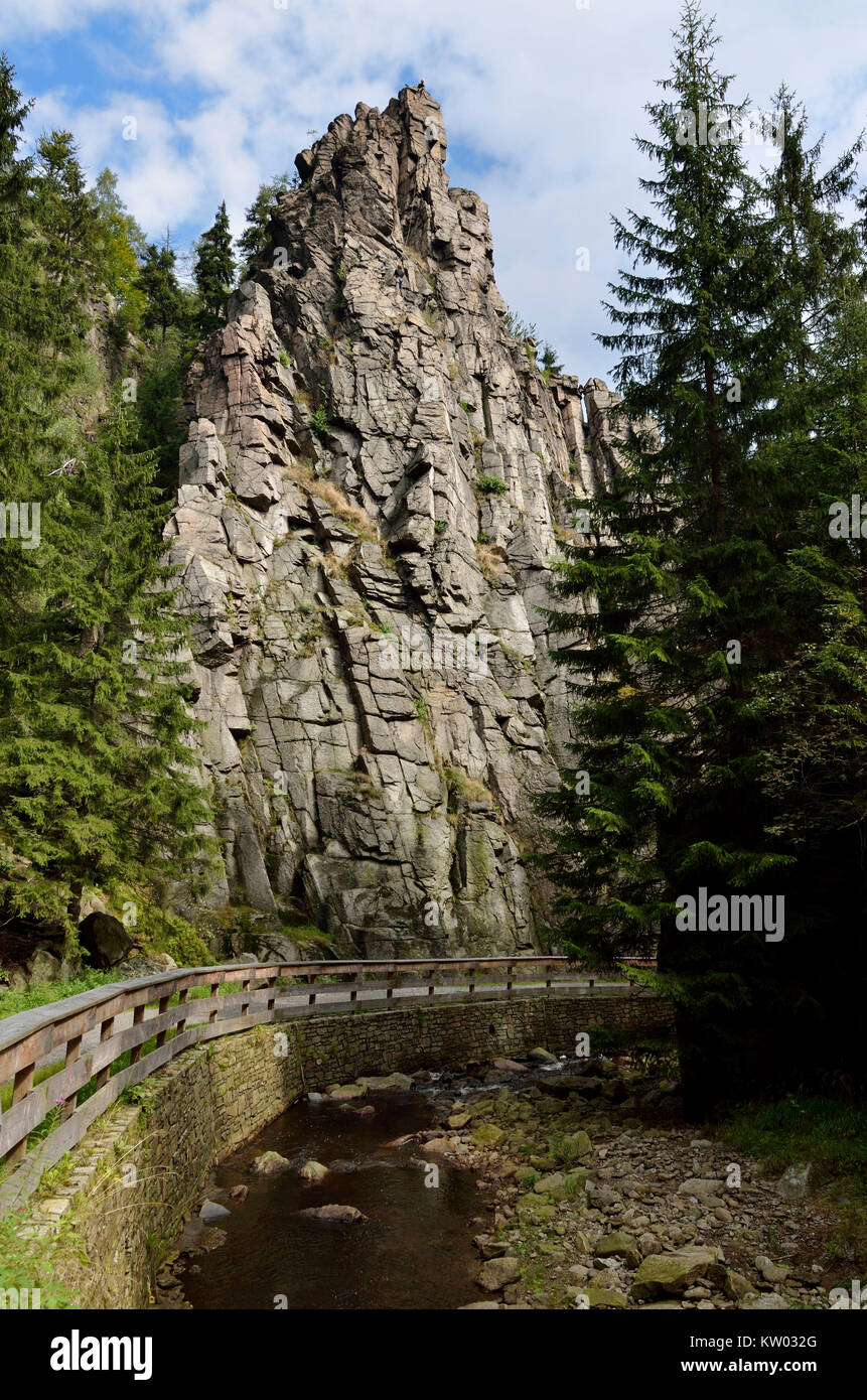Erzgebirge, Nun's rocks in the nature reserve of Black water valley ...