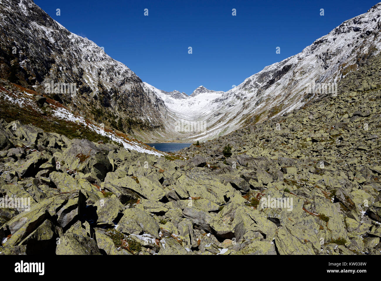 Osttirol Hohe Tauern, Dorfer valley, Dorfer lake, landslip and ...