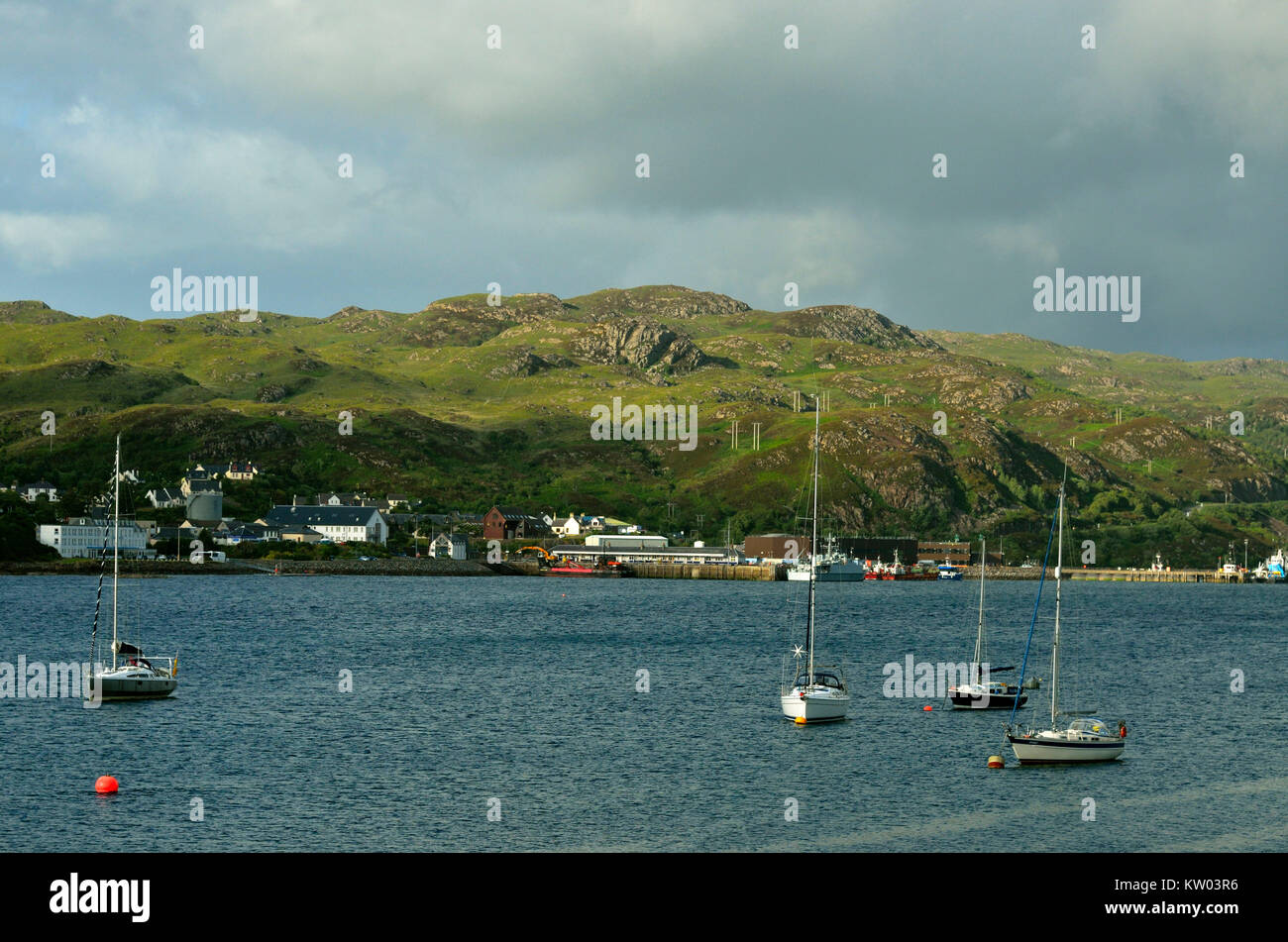 Scotland, mainland with Kyle of Lochalsh of the Isle of Skye ...