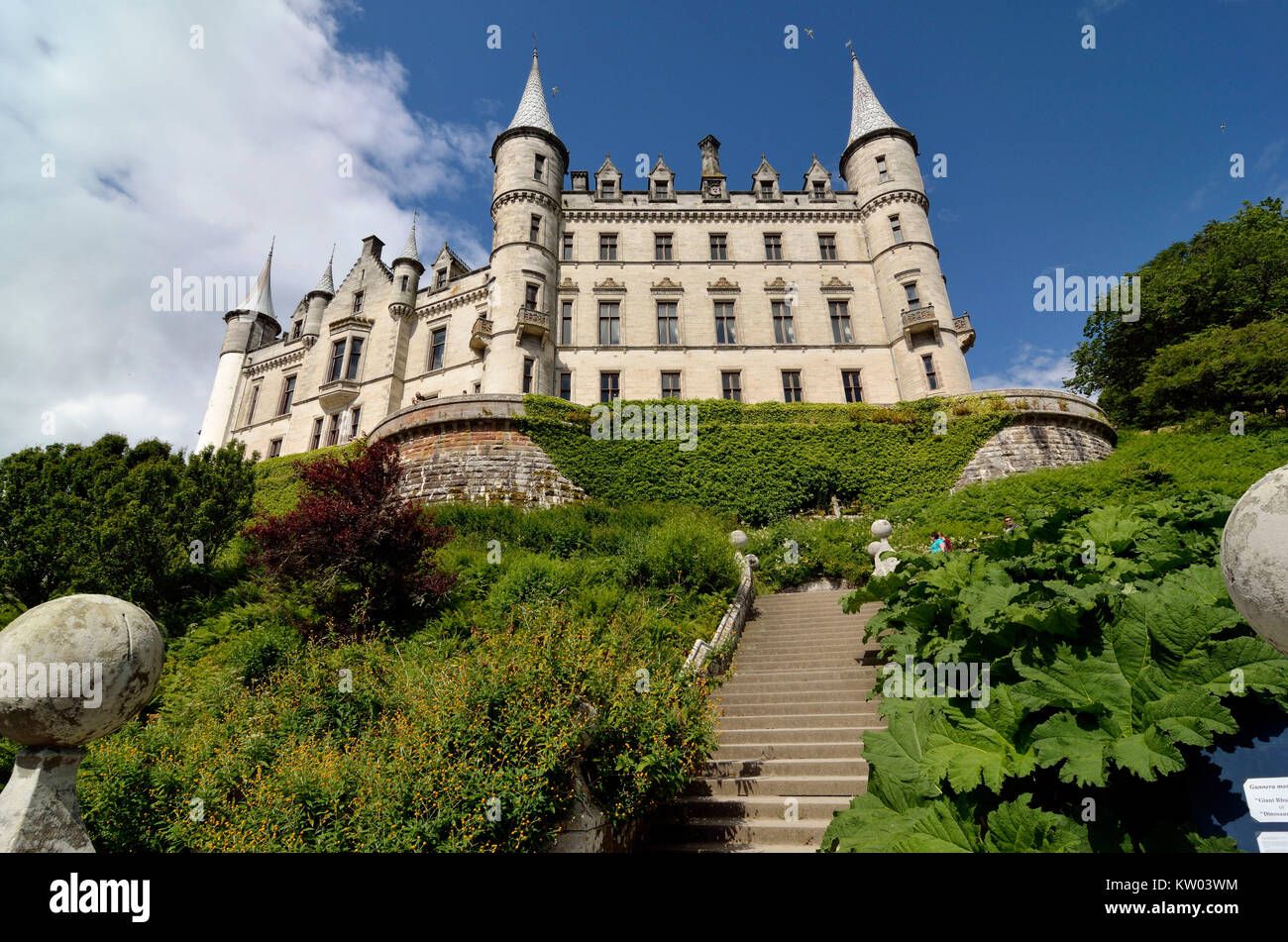 Scotland, highlands, castle of the Earl of Sutherland, Dunrobin castle ...