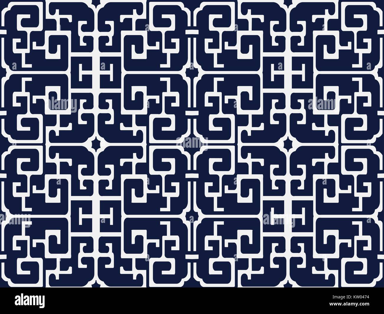 Seamless Blue Japanese Background Spiral Geometry Cross Frame Stock ...